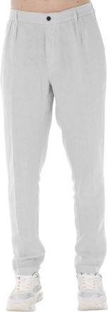 04651/ Homme, Pantalons, Gris, Taille: S Pantalon en lin