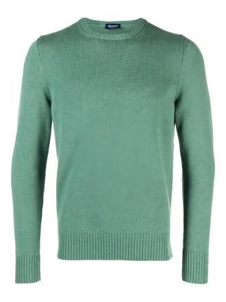 Drumohr Kaschmirpullover mit Rundhalsausschnitt - Gr&uuml;n