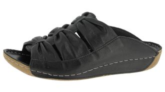 Andrea Conti Damen Pantolette Flacher Slipper, schwarz, 41 EU