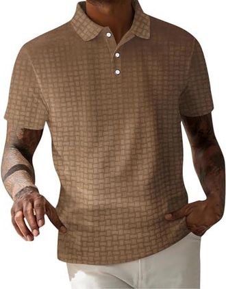 Generic Chemise basique douce et confortable pour homme, coupe classique, style d&eacute;contract&eacute;, vintage, avec boutons, l&eacute;ger, respirant, extensible, t-shirts dex