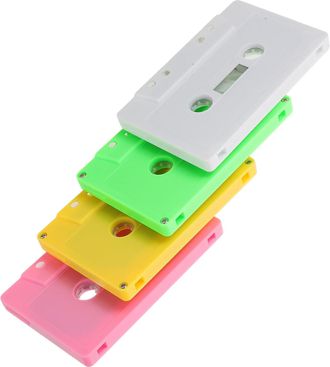 Amosfun Leere Audiokassettenband 4 St&uuml;ck Vintage Wanddeko Selbstgemacht Musikornamente f&uuml;r Musikparty und Innenraumdekoration Retro Stil