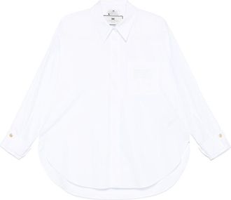 Elisabetta Franchi Besticktes Popeline-Hemd - Wei&szlig;