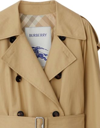 Burberry Belted Cotton Trench Coat - Beige
