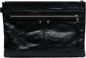 Balenciaga pochette Motocross Classic Clip M en peau dagneau (2015) - Noir