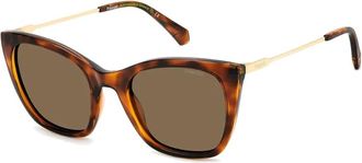 Polaroid unisex, Accessoires, Brun, Taille: 52 MM Lunettes de soleil oeil-de-chat
