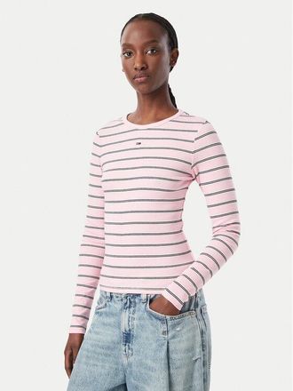 Tommy Jeans Bluse Essential DW0DW17387 Hellrosa Slim Fit
