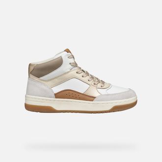 Geox Schuhe Sedral Court Dame Wei&szlig;/beige