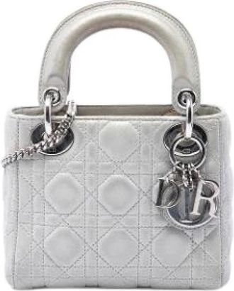Dior Pre-owned Lady Dior Mini Bag - Femme - Pre-owned - Gris - Taille: ONE Size