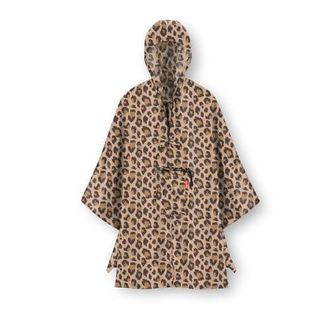 Reisenthel Mini maxi poncho L&eacute;o Macchiato - Petit cape de pluie emball&eacute;e en tissu polyester de qualit&eacute; sup&eacute;rieure - Design attrayant avec large ouverture du col,