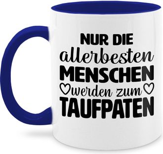 Shirtracer Tasse Tassen 325ml - Patenonkel - Nur die allerbesten Menschen werden zum Taufpaten - 325 ml - Dunkelblau - taufpate geschenk pate f&uuml;r geschenke paten