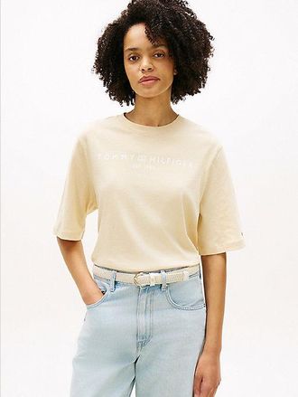 Tommy Hilfiger T-shirt d&eacute;contract&eacute; &agrave; col ras-du-cou et logo