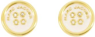 Marc Jacobs Femme, Accessoires, Jaune, Taille: ONE Size Boucles doreilles &agrave; bouton en laiton
