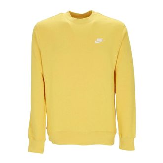 Nike Homme, Sweatshirts et sweats à capuche, Jaune, Taille: XL SweaT-shirt à col rond à manches longues Vivid