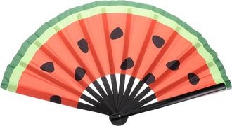 Amosfun Gro&szlig;E Faltbare Handl&uuml;Fter Mit Fluoreszierendem Wassermelonenmotiv Japanischer Stil Leichter Klappf&auml;Cher F&uuml;R Party Dekoration Und K&uuml;Hlung