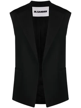 Jil Sander d&eacute;bardeur &agrave; bords francs - Noir