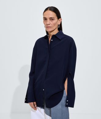 Bottega Veneta Chemise en soie et viscose fluides - Bleu - Femme - 36