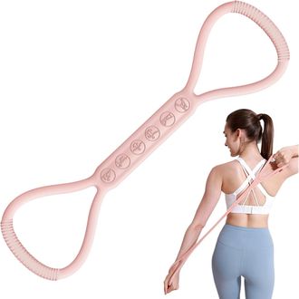Generico R&uuml;ckenschneider, Widerstandsb&auml;nder f&uuml;r Training, 8 elastische Stretchb&auml;nder mit | R&uuml;ckentrainings-G&uuml;rtel, manuelle Trage f&uuml;r Arme, Nacken, H&uuml;ften, P