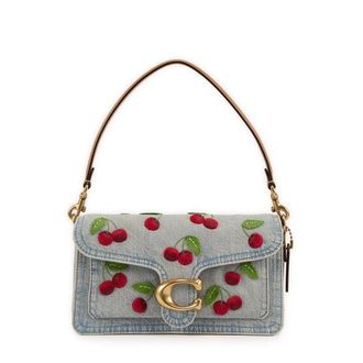 Coach Sac &agrave; main brod&eacute; Tabby 26 en coton et cuir