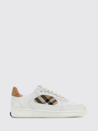 Burberry Baskets Terrace en cuir de veau avec d&eacute;tails Vintage Check