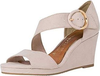 Tamaris Femme 1-1-28072-34 Sandale cale, Ivory, 40 EU