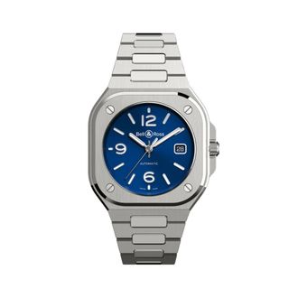 Bell & Ross Uomo - Br05A-Blu-St/Sst - Br 05 Blaues Geh&auml;use 40 mm Stahl mit Stahlarmband - - Accessories - Herren - Grau - ONE SIZE