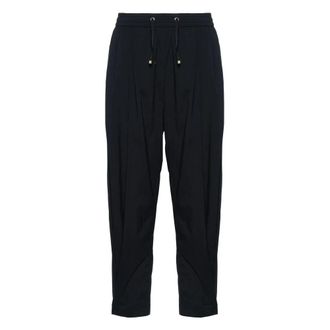 Herno Leichte- cropped Hose mit Kordelzug - - Trousers - Damen - Schwarzk - XS