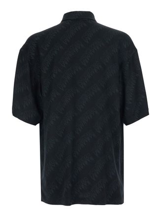 Balenciaga Mens Shirt Creeper Black Viscose