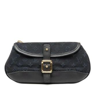 Louis Vuitton Pochette Vintage en Toile Pre-owned - Femme - Pre-owned - Bleu - Taille: ONE Size