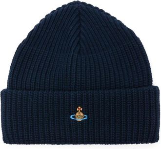 Vivienne Westwood unisex, Accessoires, Bleu, Taille: ONE Size Sporty Beanie
