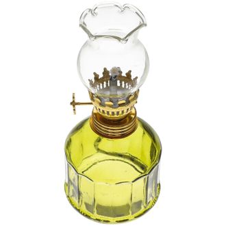 BESPORTBLE Glas &Ouml;llampe Vintage Petroleumlampe mit Glaszylinder Retro Hurrikanlaterne f&uuml;r Innenbereich Wohnzimmer Schlafzimmer Dekoration