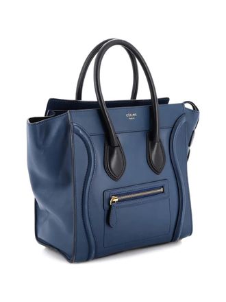 Celine Zweifarbiger Micro-Tote Bag - Schwarz