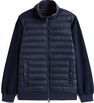 Tommy Hilfiger Homme, Vestes, Bleu, Taille: M SweaT-shirt zipp&eacute; matelass&eacute; &agrave; texture mixte
