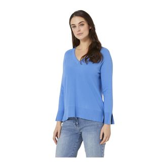 Elena Miro Femme, Pulls, Bleu, Taille: 42 FR Maglia Scollo V