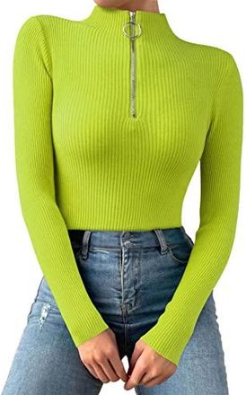 Generic sous Pull Femme Haut Thermique Femme sous Pull Thermique Femme Doux Glamour D&eacute;bardeur Thermique Col Demi Haut en Polaire Allemande Chaleur Intense pou