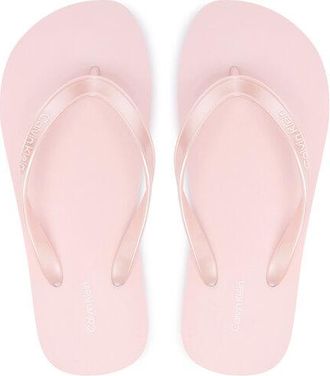 Calvin Klein Zehentrenner Flip Flop Tpu Metallic HW0HW02956 Hellrosa