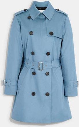 Coach Einfarbiger, Mittellanger Trenchcoat