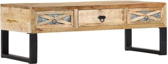 vidaXL Vidaxl - Table basse 110x50x38 cm bois de manguier massif