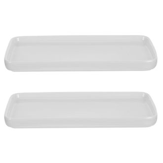 Cabilock 2Pcs Porzellanschalen Sanit&auml;rablage Palette Bad Keramikboden Aufbewahrungsschale Rechteck Porzellanschalen Keramikbodenhalter f&uuml;r Bar Ktv Hotel nach H