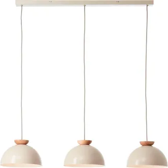Brilliant 158 x 100 x 25 cm, 3 x E14, raccourcissable, m&eacute;tal/bois, naturel/beige 158 x 100 x 25 cm, 3 x E14, raccourcissable, m&eacute;tal/bois, naturel/beige