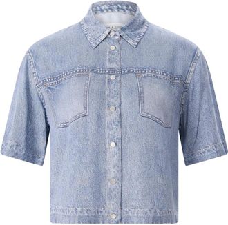 Rag & Bone Femme, Blouses et Chemises, Bleu, Taille: 42 FR Miramar Slink Kurzarm-Bluse