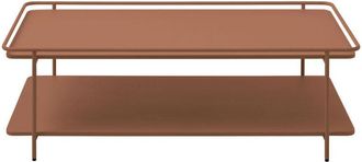 DRAWER Table basse 2 plateaux en m&eacute;tal - Terracotta - Saranda