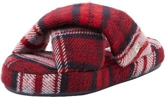 Tommy Hilfiger Pantoufle à carreaux écossais pour femme Fw0fw07608, Carreaux écossais rouges, 38 EU