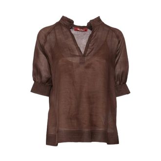 Max Mara Damen, Blusen & Hemden, Braun, SGr&ouml;&szlig;e