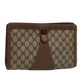 Gucci Pre-owned Cuir pochettes-minaudieres - Femme - Pre-owned - Beige - Taille: ONE Size