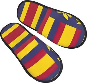 Generic Pantoufles De Voyage Drapeau Du Royaume DHawa&iuml; Cozy Fourrure Pantoufles Unisexe Chaussons Pour Int&eacute;rieur Femmes Homme L