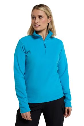 Mountain Warehouse Camber Half Zip Womens Fleece - Leichtes, warmes & kuscheliges Half Zip Sweatshirt Top - Ideal für Camping, Outdoor, Reisen & Wandern Dunkel Aquamarin