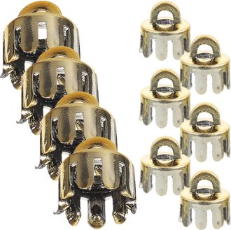 Pretyzoom TEHAUX 10 St&uuml;ck Kunststoff Kugelanh&auml;ngerkappen Transparent &Oslash; 1cm Selbstgemacht Weihnachtskugel Endkappen Stabile Dekorative Kappen f&uuml;r Weihnachtsanh&auml;n