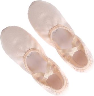PartyKindom Chaussures De Danse pour Filles Et Enfants Ballerines en Toile À Semelles Fendues De Ballet À Bouts Chaussures De Yoga Souples pour Femmes