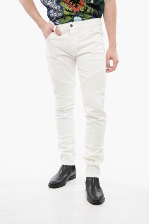 Balmain Biker-Jeans im Tapered-Fit mit 15cm G&uuml;rtelschlaufen Balmain