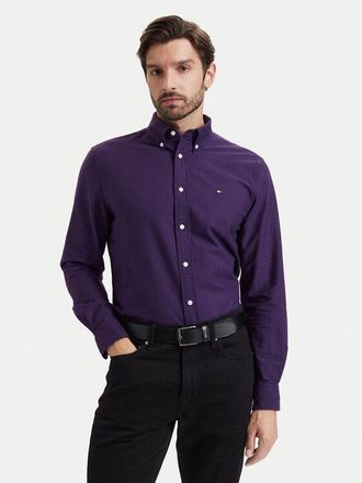 Tommy Hilfiger Hemd Solid Heritage MW0MW35774 Violett Regular Fit
